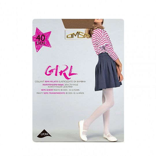 Колготки Omsa KIDS Girl Caramello, 40 den, 1 шт - купить с доставкой по выгодным ценам в ...