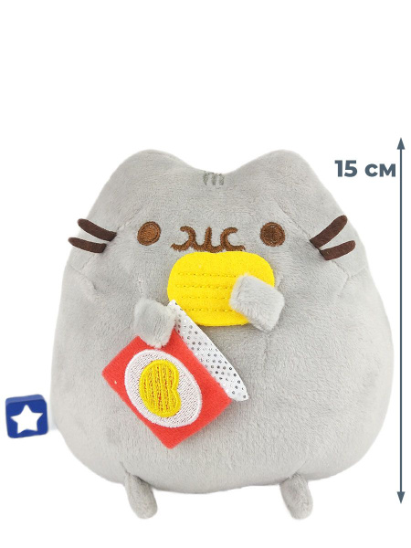 Мягкая игрушка кот Пушин с чипсами Pusheen 15 см - купить с доставкой ...