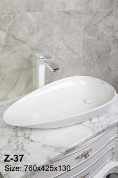 Раковина Zandini z-37x76 см, белый купить по доступной цене с доставкой в интернет-магазине OZON ...