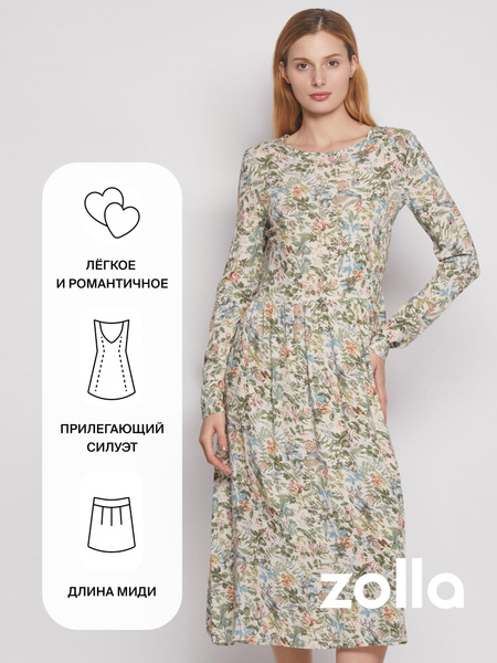 Платье Zolla женские, Женский, Демисезон, размер 42, материал Вискоза — купить в интернет ...