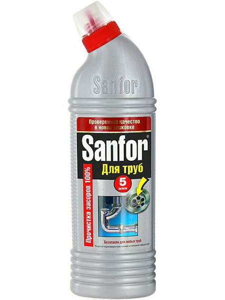 Sanfor Средство для прочистки труб 5 минут, 750 мл - купить с доставкой по выгодным ценам в ...