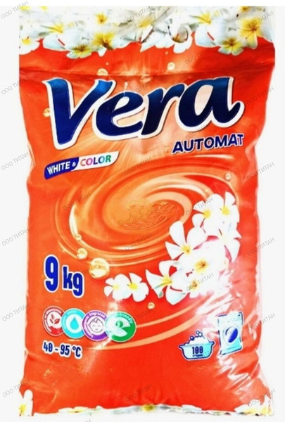 VERA Стиральный порошок Автомат для белого и цветного белья 9 кг ...