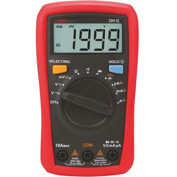 Мультиметр цифровой RGK DM-12 с поверкой купить по выгодной цене с доставкой по Москве и всей ...