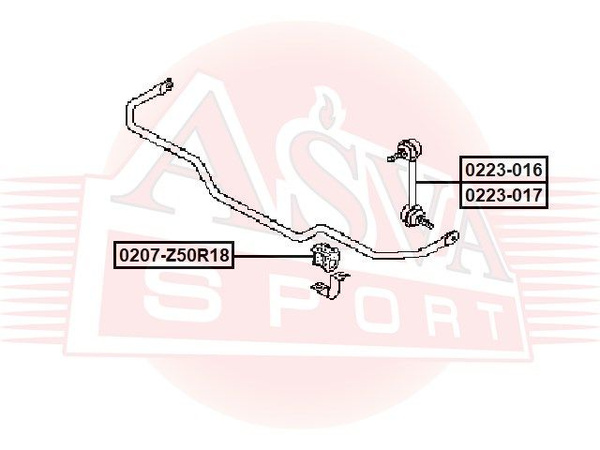 Втулка стабилизатора зад прав лев Asva 0207-Z50R18 - купить по ...