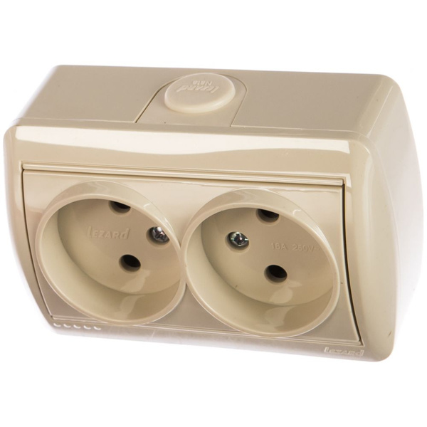 Двойная розетка Lezard NATA купить на OZON по низкой цене (1741445067)