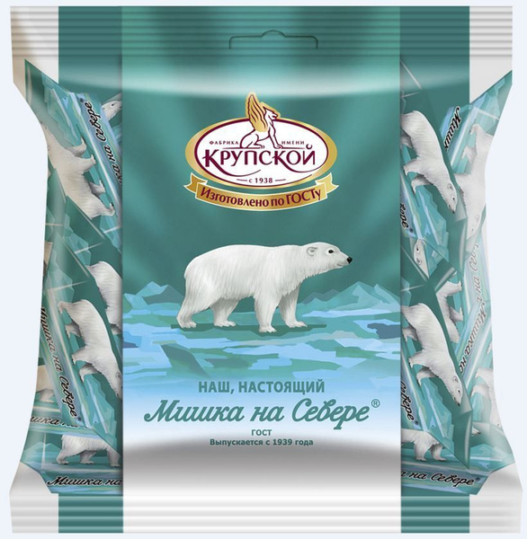 Конфеты Фабрика имени Крупской Мишка на севере 200 г купить с