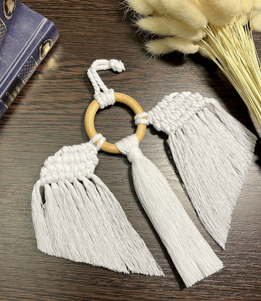 Украшение подвесное интерьерное Ангел макраме оберег ёлочная игрушка купить по доступным ценам