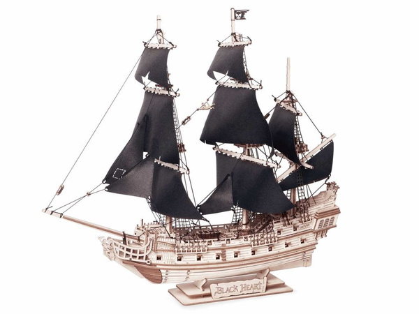 Конструктор деревянный Корабль "Черное сердце" - Lemmo toys - купить с ...