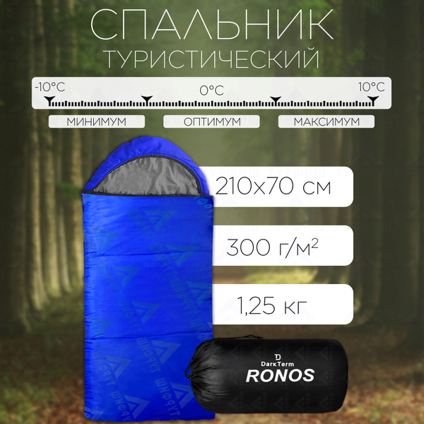 Спальный мешок DarkTerm RONOS до -10 туристический одеяло с ...