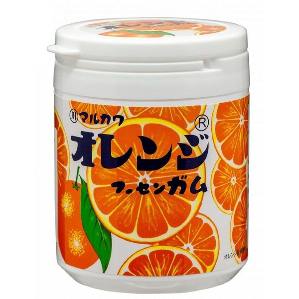 Жевательная резинка Marukawa Marble Orange Апельсин 130 гр банка ...