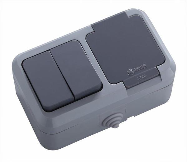 Розеточно-клавишный блок Makel, 2 кл купить по выгодной цене в интернет-магазине OZON (925195860)