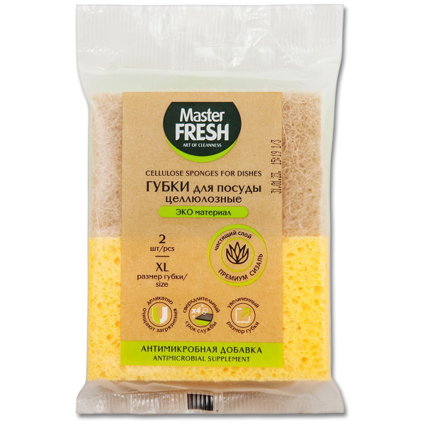 Губка Master Fresh, Сизаль, Целлюлоза купить c доставкой на OZON по ...