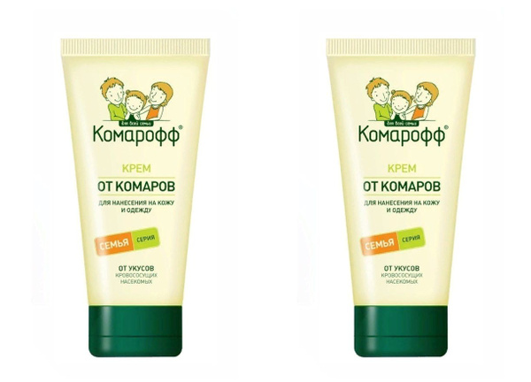 Комарофф-для всей семьи Крем от укусов комаров и кровососущих насекомых ...