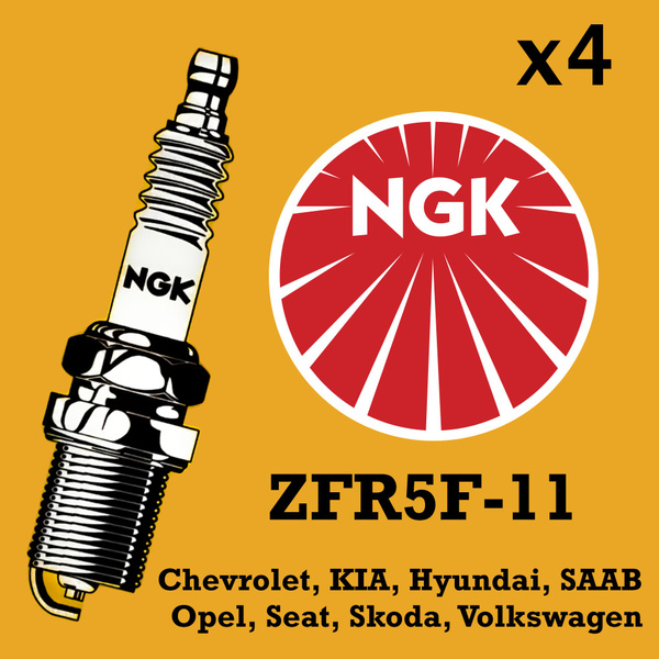 Характеристики NGK Комплект свечей зажигания ZFR5F-11 (2262)FDG ...