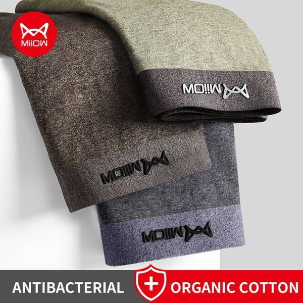 Комплект трусов Мужской Miiow брифы Хлопок темно-серый, коричневый, размер 52, 54 Средняя Китай ...