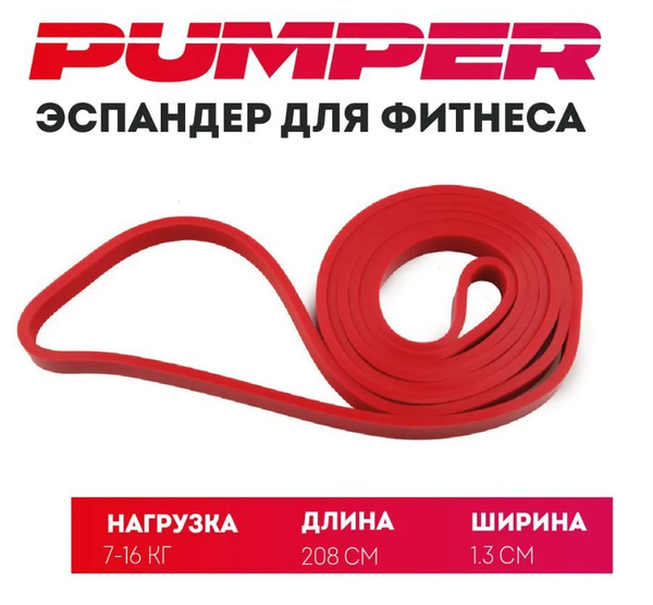 Резинка для фитнеса, эспандер ленточный, сопротивление от 7 до 16 кг ...