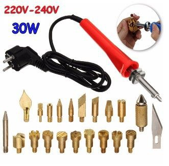 набор инструментов для выжигания и сварки дерева/кожи из 23 предметов ...