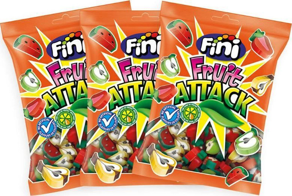 Мармелад жевательный Fini Fruit Attack / Фини Фруктовая Атака, 3 шт * 90 гр, Испания - купить с ...