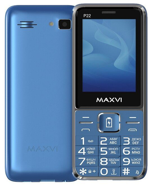 Мобильный телефон Maxvi Maxvi P22, синий - купить по выгодной цене в интернет-магазине OZON ...