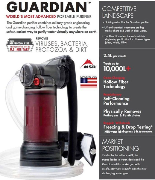 MSR Guardian Purifier Pump очиститель воды - купить с доставкой по ...
