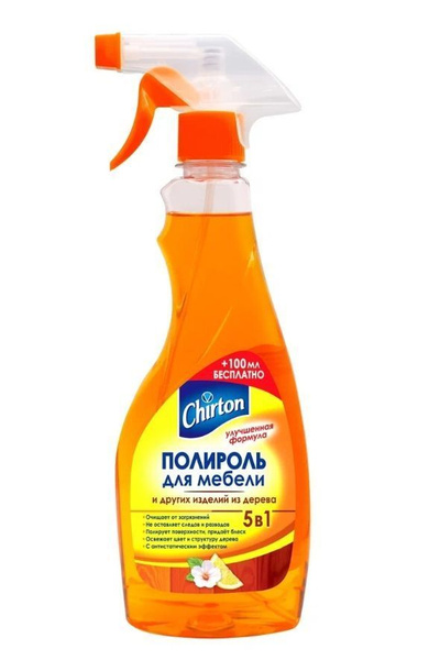 Chirton полироль для чистки и антистатической обработки мебели 500 мл ...