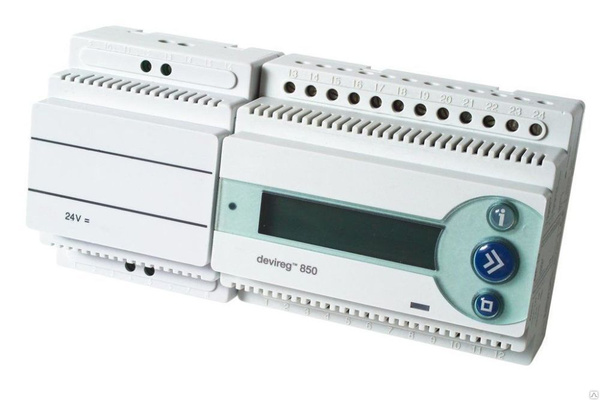 Терморегулятор DEVIreg D-850 IV на шину DIN, с источником питания 24 В ...
