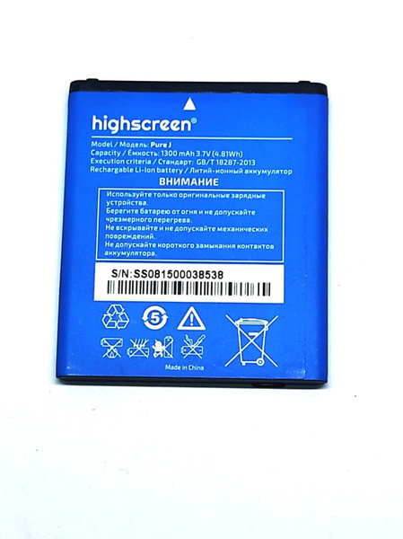 Highscreen Pure J 1300mAh Аккумулятор купить на OZON по низкой цене (1063628786)