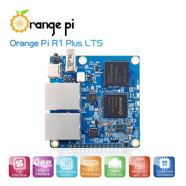 Микрокомпьютер Orange Pi R1 Plus LTS 1GB / одноплатный компьютер ...