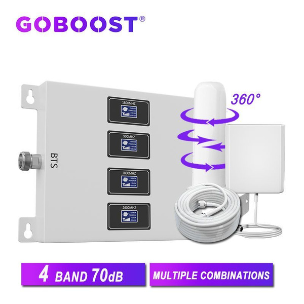 Роутер Goboost Усилитель сигнала 4 диапазона, Gsm 2g 3g 4g 900, 1800, 2100, 2600 4g ...