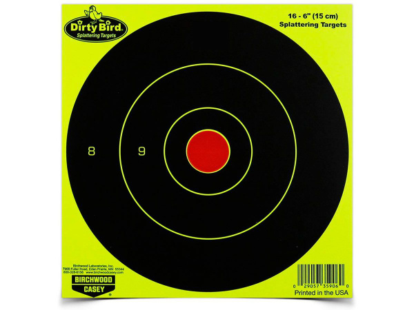 Мишень осыпающаяся Birchwood Dirty Bird Yellow Bulls-eye, 6in, 16шт ...