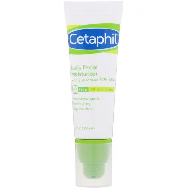 Cetaphil, Ежедневное увлажняющее средство для лица, SPF 50+, 50 мл ...