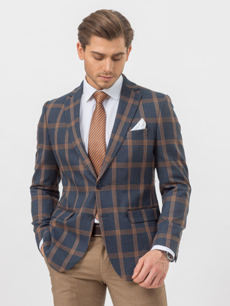 Пиджак Мужской Marc De Cler бежевый, размер 48 Шерсть, Вискоза ...