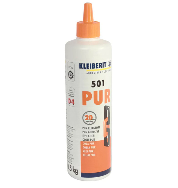 Клей для дерева полиуретановый PUR 501.0 D4 0,5кг Kleiberit KL005 ...