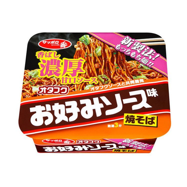 Лапша быстрого приготовления Якисоба Sapporo Ichiban с соусом окономи ...