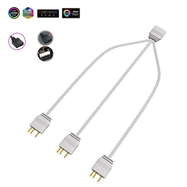 Разветвитель для подсветки ARGB 5V (3 выхода), 1шт, белый - купить ...