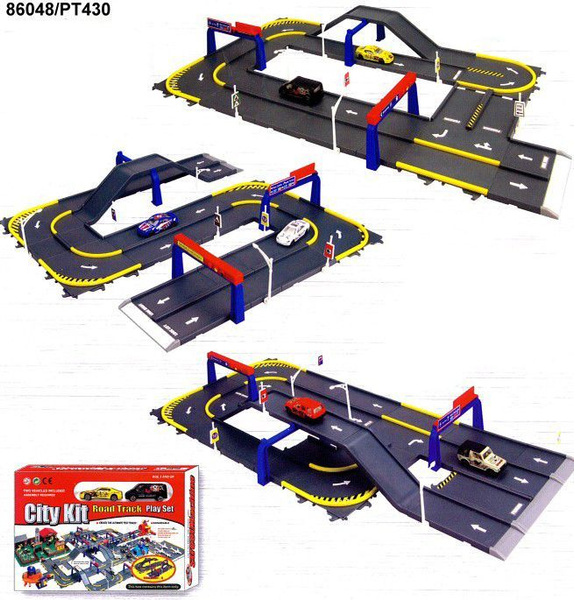 Автотрек Street Machine Pro Engine City Kit с 2-мя металлическими ...