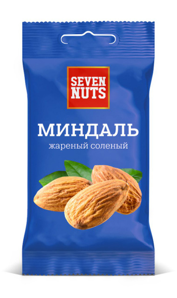 Миндаль Seven nuts жареный соленый, 50 г - купить с доставкой по ...