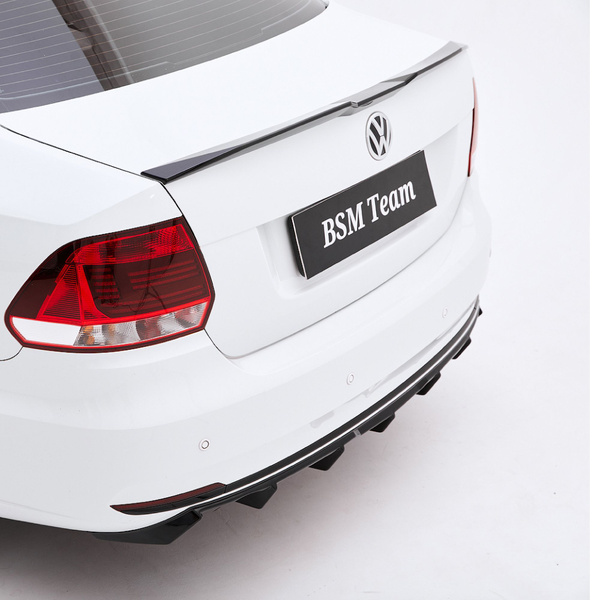 Лип спойлер для фольксваген поло polo V 2014-2020 цвет lc9x абс Пластик ...