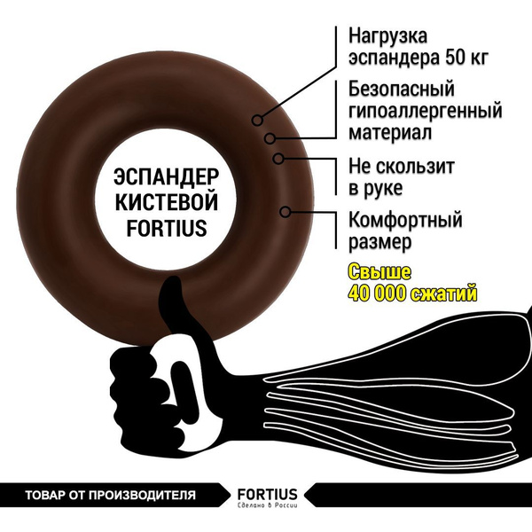 Характеристики Fortius Эспандер , 1 шт, 50 кг подробное описание товара ...