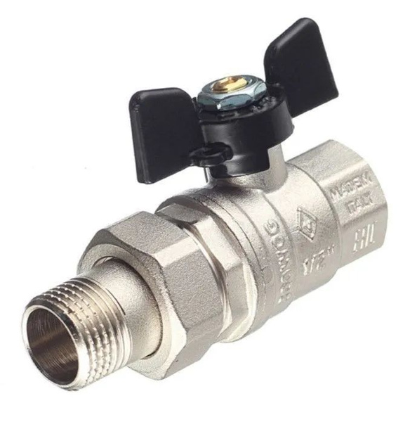 Кран шаровой 322-1/2 с американкой прямой BUGATTI. Арт 3220088 ...