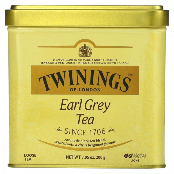 Twinings, Earl Grey, листовой чай, некрепкий, 200 г (7,05 унции ...