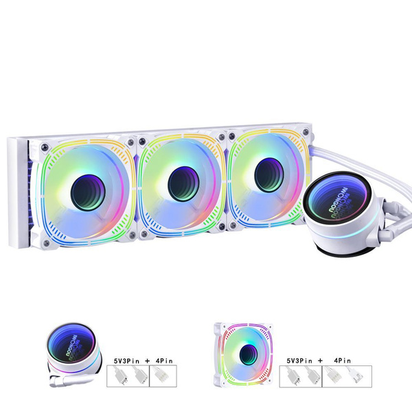 IWONGOU Процессор с водяным охлаждением LGA1700 360 мм ARGB 4PIN 120 ММ ...
