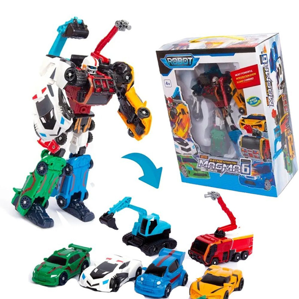 МАГМА 6 / Трансформер Робот Магма 6 в 1 / РОБОТ трансформер 24 см ...