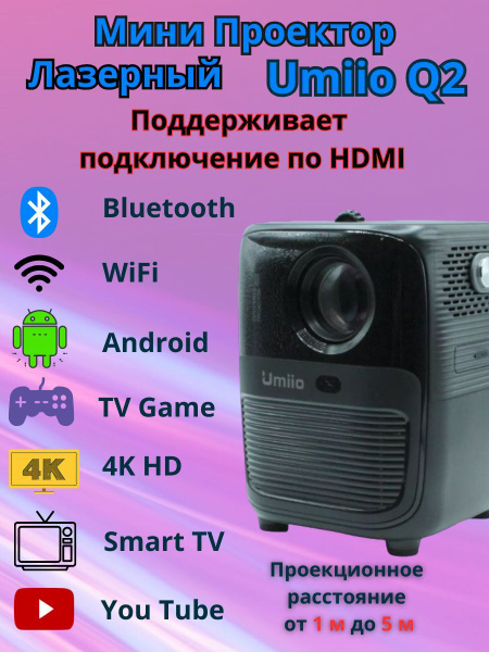 Проектор Umiio Мини с HDMI купить по доступной цене с доставкой в ...
