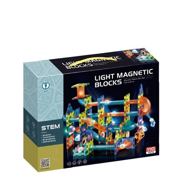 Магнитный конструктор развивающий светящийся Light Magnetic Blocks ...