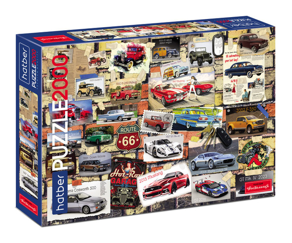 Пазл Premium Hatber 2000 элементов А1ф 980х680мм Ностальгия-Автомобили мира- - купить с ...