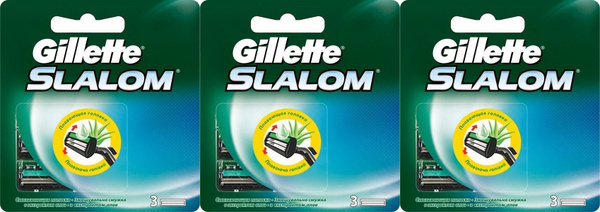 Gillette Кассеты Slalom 3 шт - 3 уп. - купить с доставкой по выгодным ...