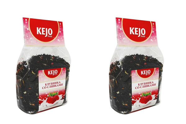 Kejo foods Чай черный , клубника со сливками, 200 гр., 2 уп. - купить с ...