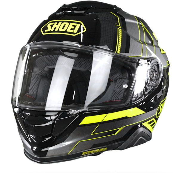 Мотошлем GT-Air 2 APERTURE SHOEI (желто-черно-серый глянцевый, TC-3, M) - купить с доставкой по ...