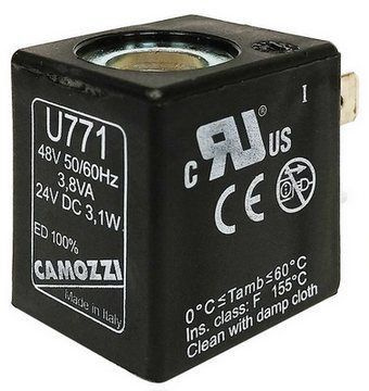 Соленоид CAMOZZI U771 DC 24V 3.1W/AC 48V 3.8VA купить по низкой цене в ...